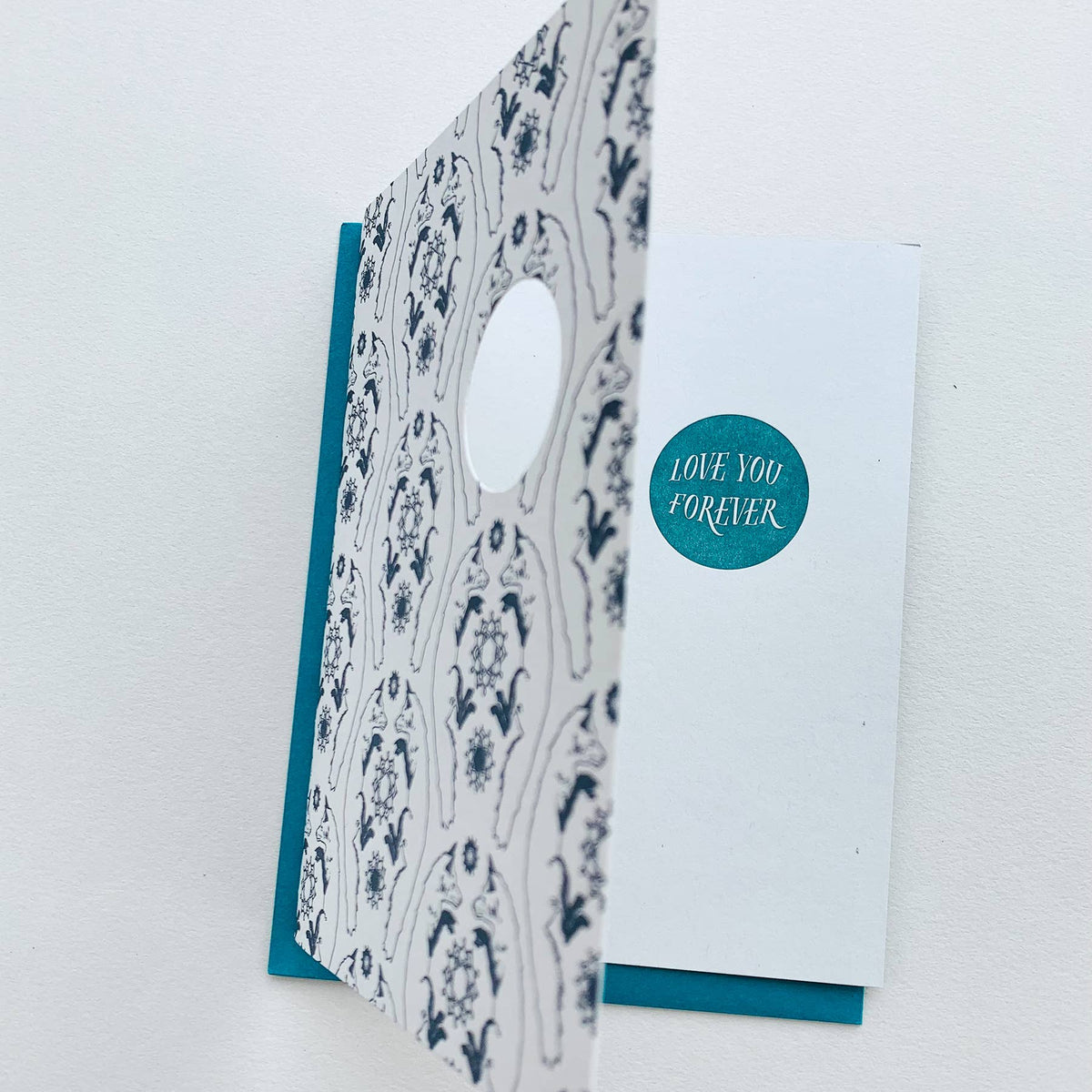 Love you forever fox pattern card – Diddle and Zen