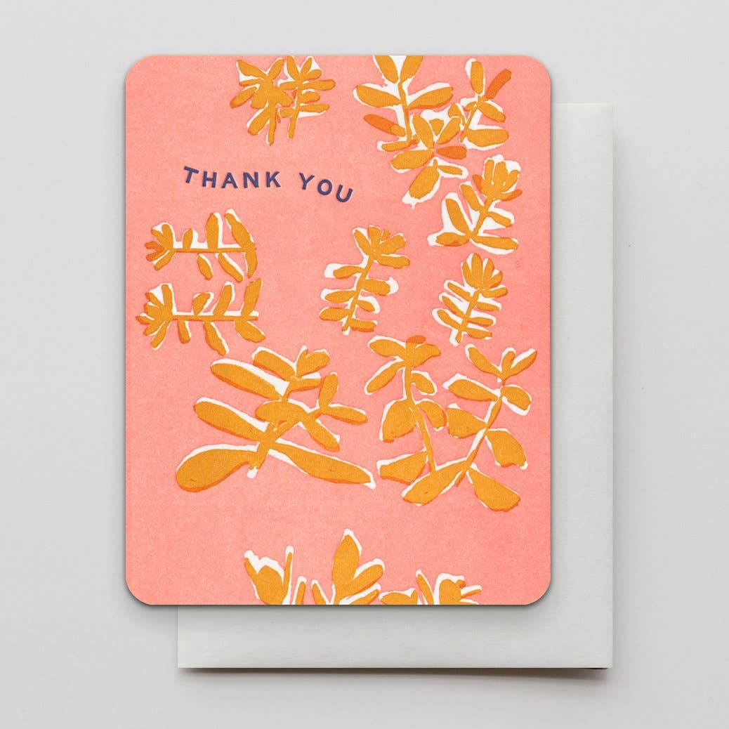 Thank You Painted Jade Card – Diddle and Zen