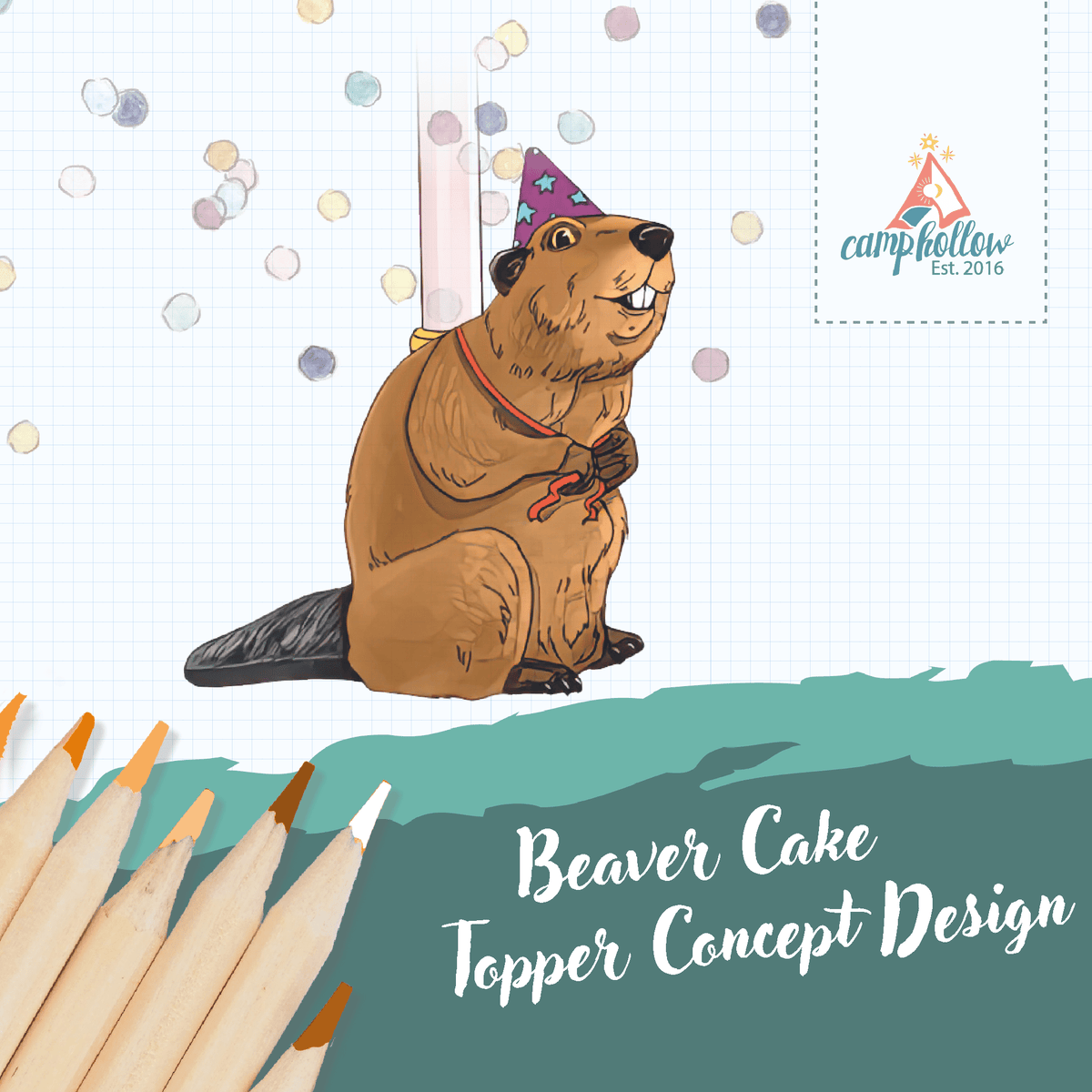 Beaver Cake Topper – Diddle and Zen